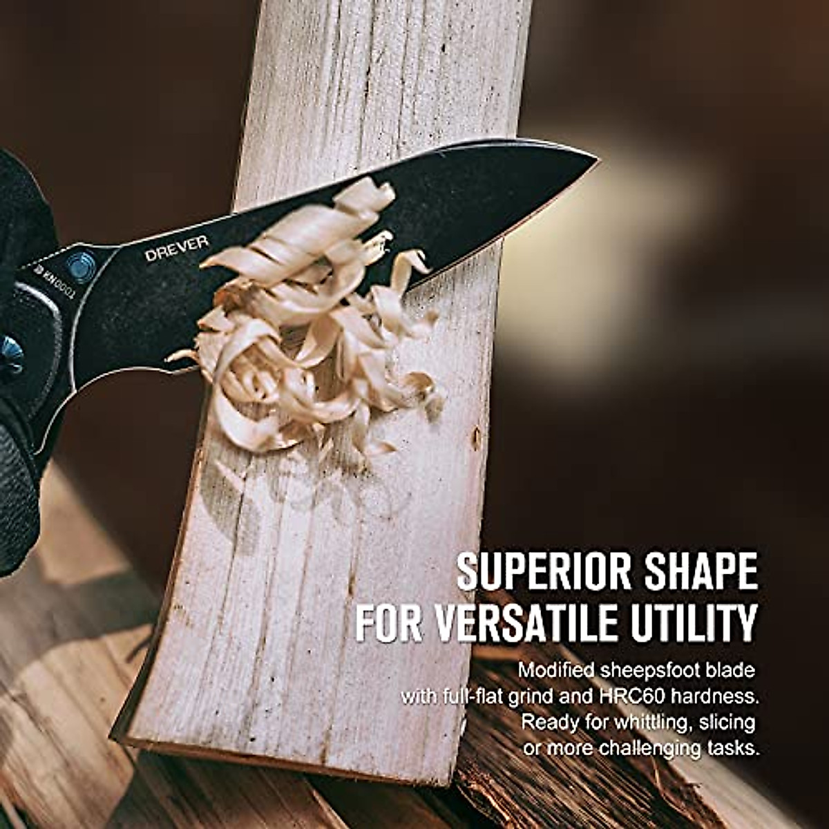 OKNIFE Drever Pocket knife for Men, Folding Knife with Clip and G10 handle for Outdoor, Camping, Hiking