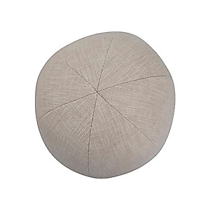 Creative Co-Op Cotton Slub Orb Pillow, 10" L x 10" W x 4" H, Cream