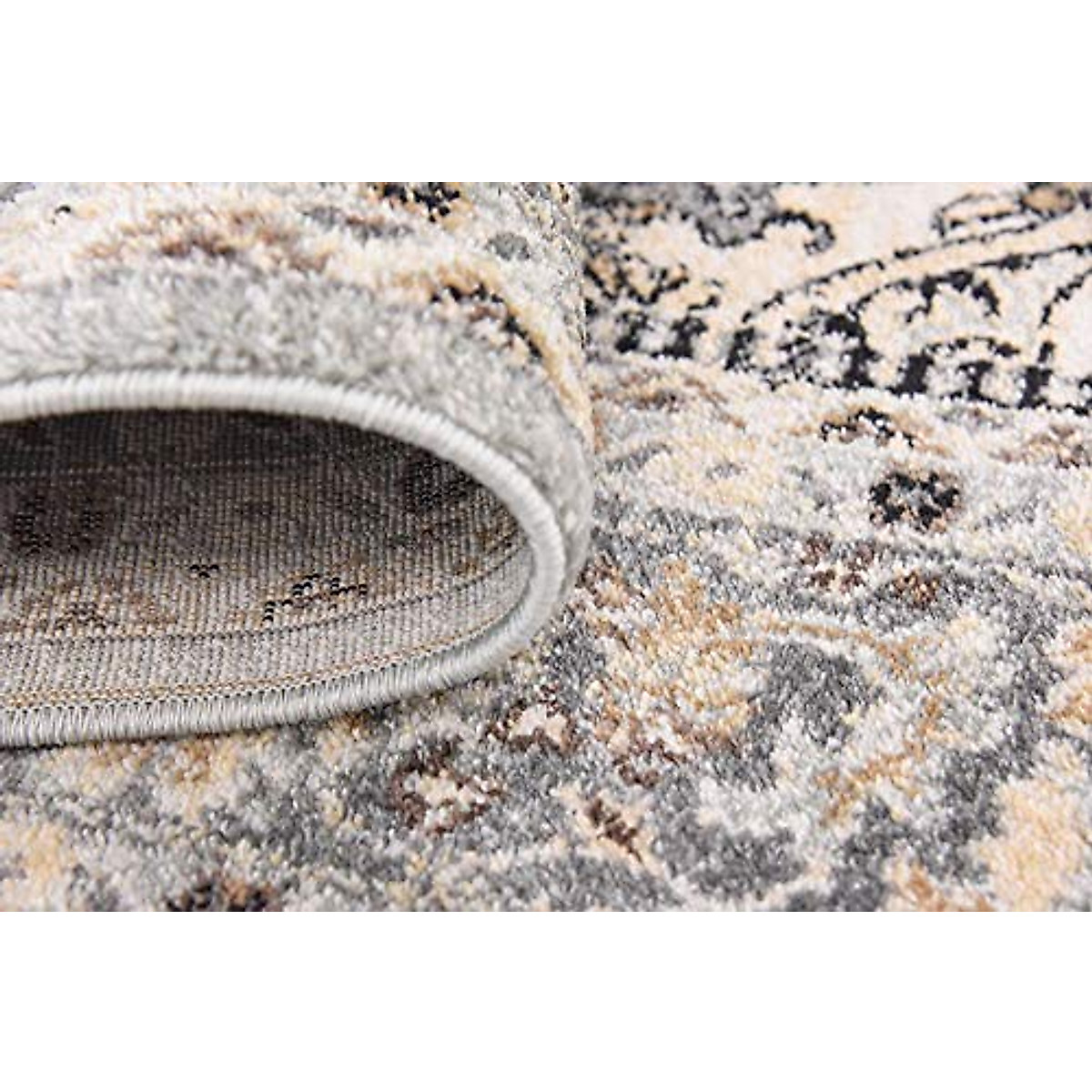 Unique Loom Tradition Collection Classic Southwestern Casual Design Area Rug (4' 0 x 6' 0 Rectangular, Gray/ Ivory)