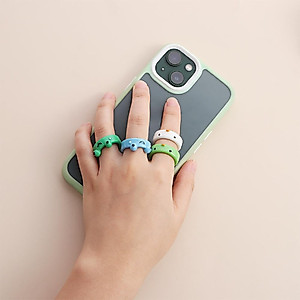 Creative Resin Frog Rings, Cute Animal Acrylic Resin Personalized Funny Rings Jewelry Gift for Women Teen Girls(Chick,Orange), AMX2X07IQMUS