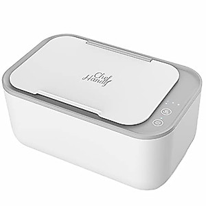 Baby Wipe Warmer, Baby Wet Wipes Dispenser, Smart Precise Temperature Control Large Capacity Evenly Overall Heating Super Silence, Portable Wipes Warmer for Babies, Diaper Wipe Warmer, White