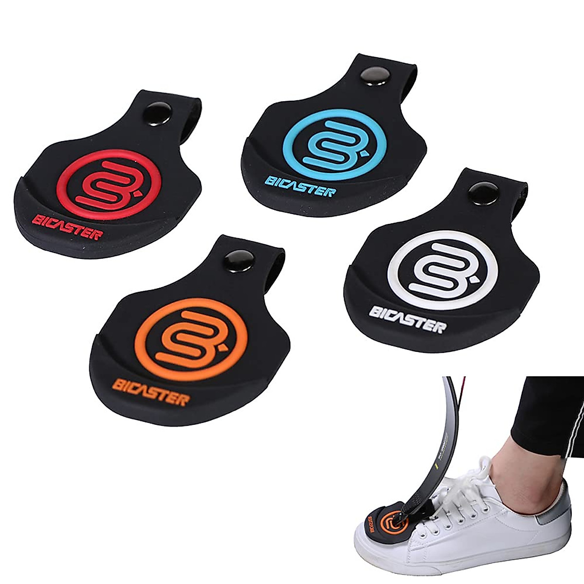 BICASTER 2pcs Archery Recurve Bow Limb Protector Rubber Pad on The Shoes (Red)