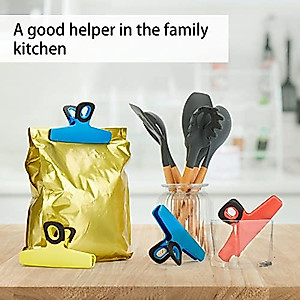 6 Pack 5.4 Inch Large Chip Clips, Heavy Duty Food Snack Chip Bag Clips, Jumbo Seal Air Tight Hanging Grips for Home Storage