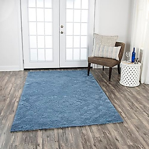 Rizzy Home | FA168B | Fifth Avenue Collection | Wool Area Rug | 8' x 10' | Blue/Gray/Rust/Blue Diamond
