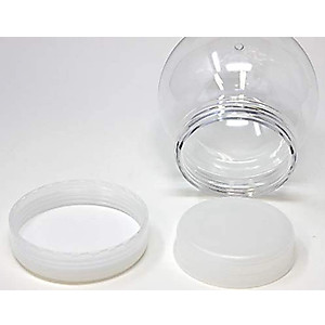 4 inch DIY Plastic Snow Globe with Removable Screw Off lid - Fun DIY Activity for Kids and Family! Snowglobes Creations!