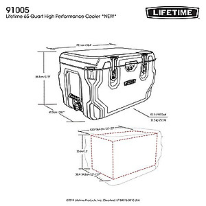 Lifetime 65 Quart High Performance Hard Cooler