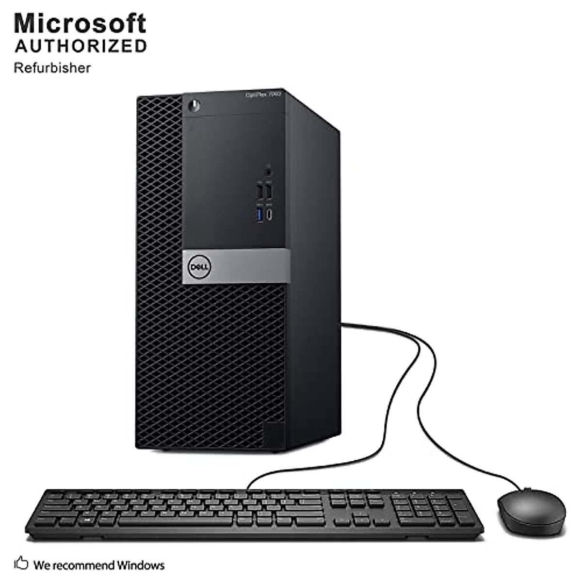 Dell OptiPlex 7060 Tower High Performance Business Desktop Computer, Intel Six Core i7-8700 up to 4.6GHz, 32G DDR4, 128G SSD+2T, WiFi, BT, 4K Support, DP, Windows 10 Pro 64 En/Sp/Fr(Renewed)