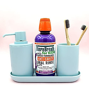 TheraBreath for Kids Dentist Formulated Anti-Cavity Oral Rinse, Organic Gorilla Grape, 16 Ounce (Pack Of 2)