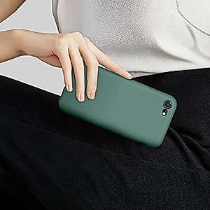 DTTOCASE for iPhone SE Case 2022/2020, iPhone 8 Case, iPhone 7 Case, Liquid Silicone Phone Case for iPhone SE 8 7 4.7 Inch, Colorful Silky-Soft Protective Cover for Girls Boys,and Women,Midnight Green