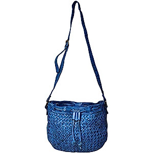 RUSTIC TOWN Leather Shoulder Bag for Women - Washed Leather Travel Sling Bag Crossbody Purse Hobo Handbags Satchel for Ladies