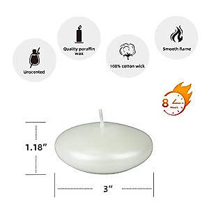 Zest Candle 12-Piece Folding Candles, 3-Inch, Pearl White