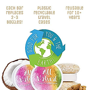 Sweet & Sassy 3 Shampoo Bars. Made in the USA. All Natural, Organic, SLS Free, Plastic Free, Safe for Color Treated Hair (Coconut Almond)