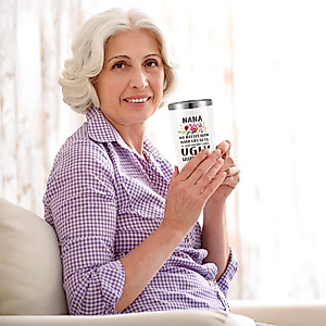 Patelai Nana Gifts, Nana at Least You Don't Have Ugly Grandchildren, Nice Grandma Mom Gifts for Mother's Day Thanksgiving Day Birthday, 20 oz Insulated Travel Tumbler with Lid Gift Box