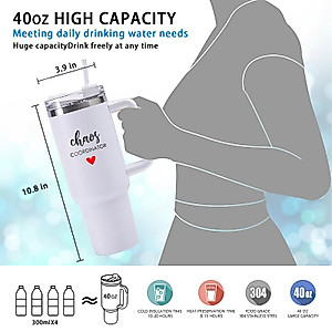 CHICKOR Chaos Coordinator Tumbler 40oz - Funny Gifts for Women, Insulated Stainless Steel Cup with Handle & Straw, Badass Travel Mug for Work, Boss, Coworker, Mom, Strong Women Gifts