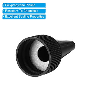 PATIKIL Twist Bottle Caps, 40Pcs 20/410 Squeeze Bottle Cap Replacement Caps for Glue Dispensing Bottles Dispensing Caps Paint Bottles, Black