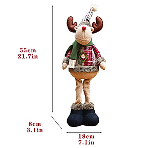 GIANTHONG Snowman Reindeer Santa Claus Christmas Decorations Figurine Christmas Ornament Standing Home Decorations Doll