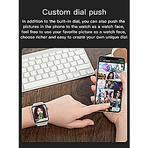 Nanphn Smart Watch for Android iOS Phones Compatible iPhone Samsung, 1.75'' Sport Smartwatch Fitness Activity Tracker Watch with Call/SMS/Heart Rate/Pedometer for Men Women Kids (White)