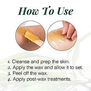 Clean + Easy Brazilian Hard Wax, Full Body Hair Removal For All Skin Types, 14 oz