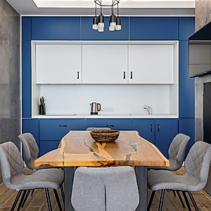 Ravinte Arch Cabinet Pulls Solid 10 Pack 3 Inch Matte Black Kitchen Cabinet Handles Flat Square Foot Curved Drawer Pulls Hardware for Kitchen Cabinet