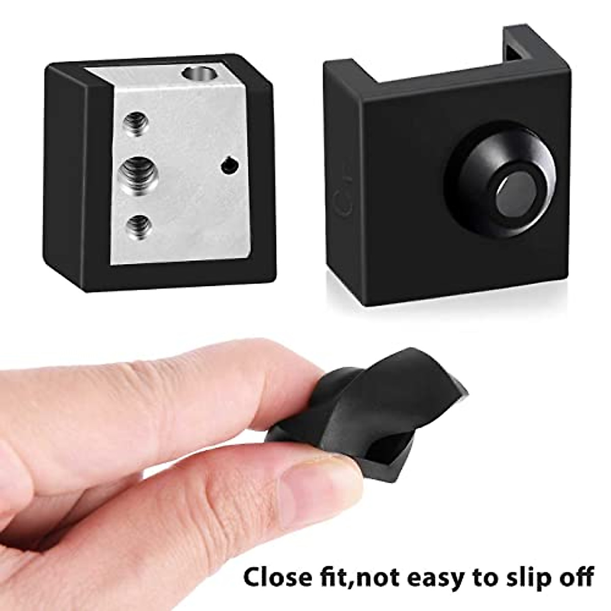 10Pieces Heater Block Silicone Cover 3D Printer Hotend Silicone Sock Heat Shield Printer Accessories for Creality Ender 3/3 Pro/3 V2, Ender 5/5 Plus/5 Pro, CR 10 Series, MK7/ 8/9