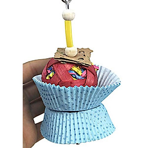 Bonka Bird Toys 1080 Cane Cake Foraging Parrot cage Toys Cages Shredder Cockatiel Quality Product Hand Made in The USA