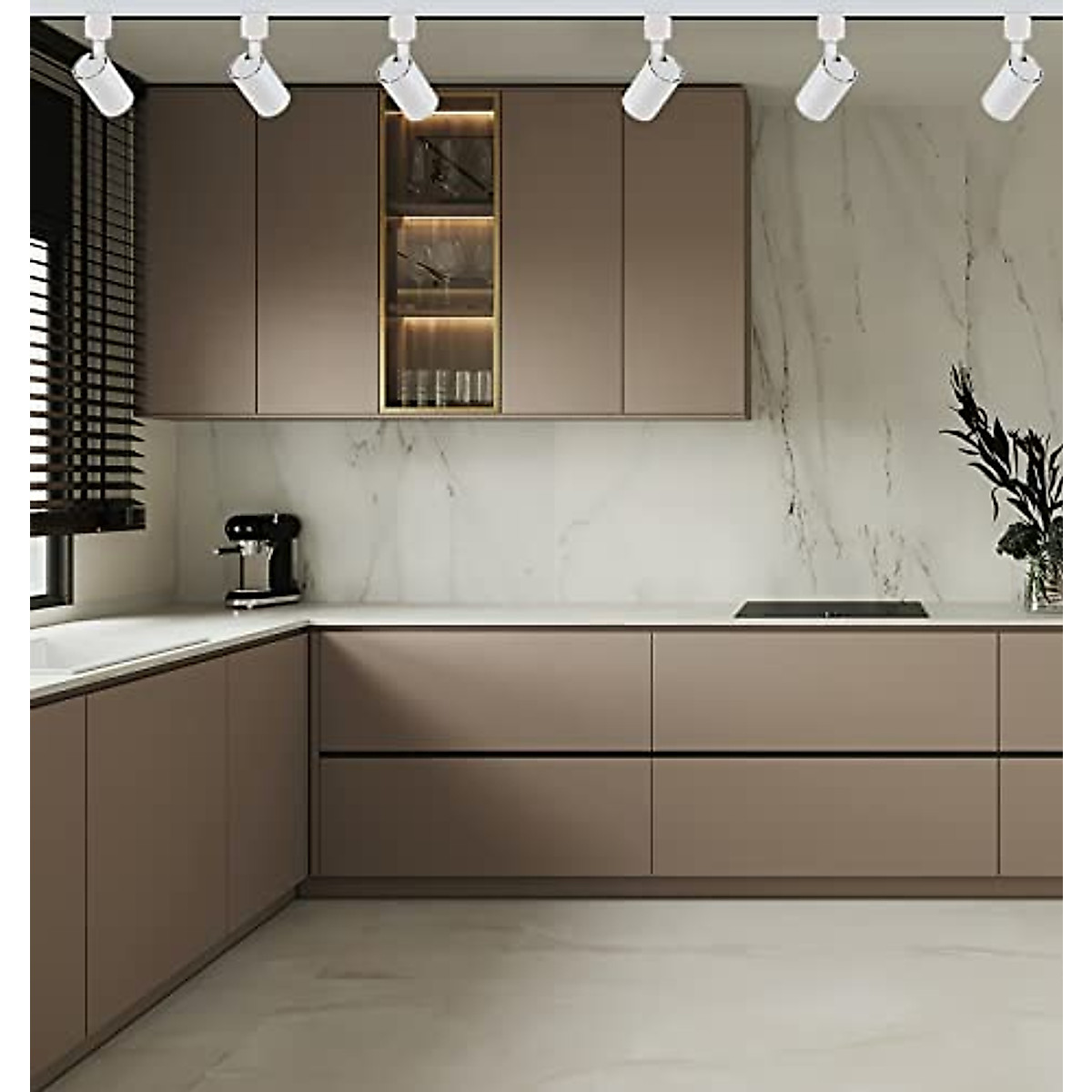 Arcfox 7W LED Track Lighting Heads 3000K 2 Wire Single Circuit J Type Track Light Rail Dimmable Ceiling Spotlight Fixture CRI90 for Dining Room Bedroom Accent Lighting 6 Pack