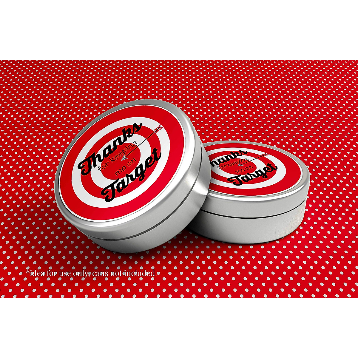 Keeping Me On Target Teacher Appreciation Thank You Sticker Labels, 40 2" Party Circle Stickers by AmandaCreation, Great for Envelope Seals & Gift Bags