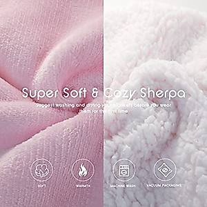Wearable Blanket with Plush Pockets, Oversized Sherpa Thick Warm Hoodie Blanket Big Sweatshirt, Gifts for Women Men Sweet Strawberry