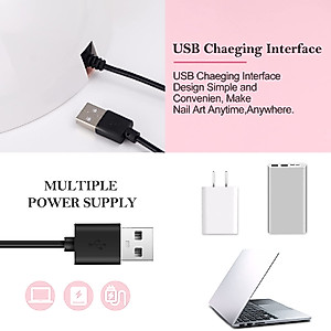 Wisdompark UV LED Nail Lamp, 54W UV Light for Gel Nails with Automatic Sensor/3 Timer Setting Professional Nail Dryer Gel Polish Curing Lamp Nail Art Tools (White) (54, Watts)