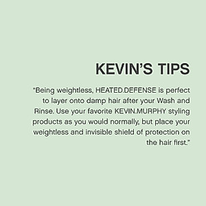 KEVIN.MURPHY HEATED.DEFENSE - Heat Protection Spray for Hair - For All Hair Types - Leave-In Foam - Extreme Heat Protection - Cruelty Free Hair Foam - 150 mL / 5.1 fl oz