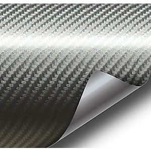 VViViD® Meteorite Dark Grey True R Carbon Fiber Vinyl Wrap Roll with Air Release Technology (1ft x 5ft)