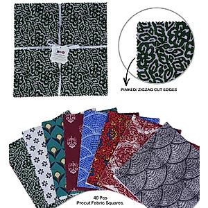 Precut 10-inch Prints Cotton Fabric Bundle Quilting Squares Charm Pack DIY Patchwork Sewing Craft-