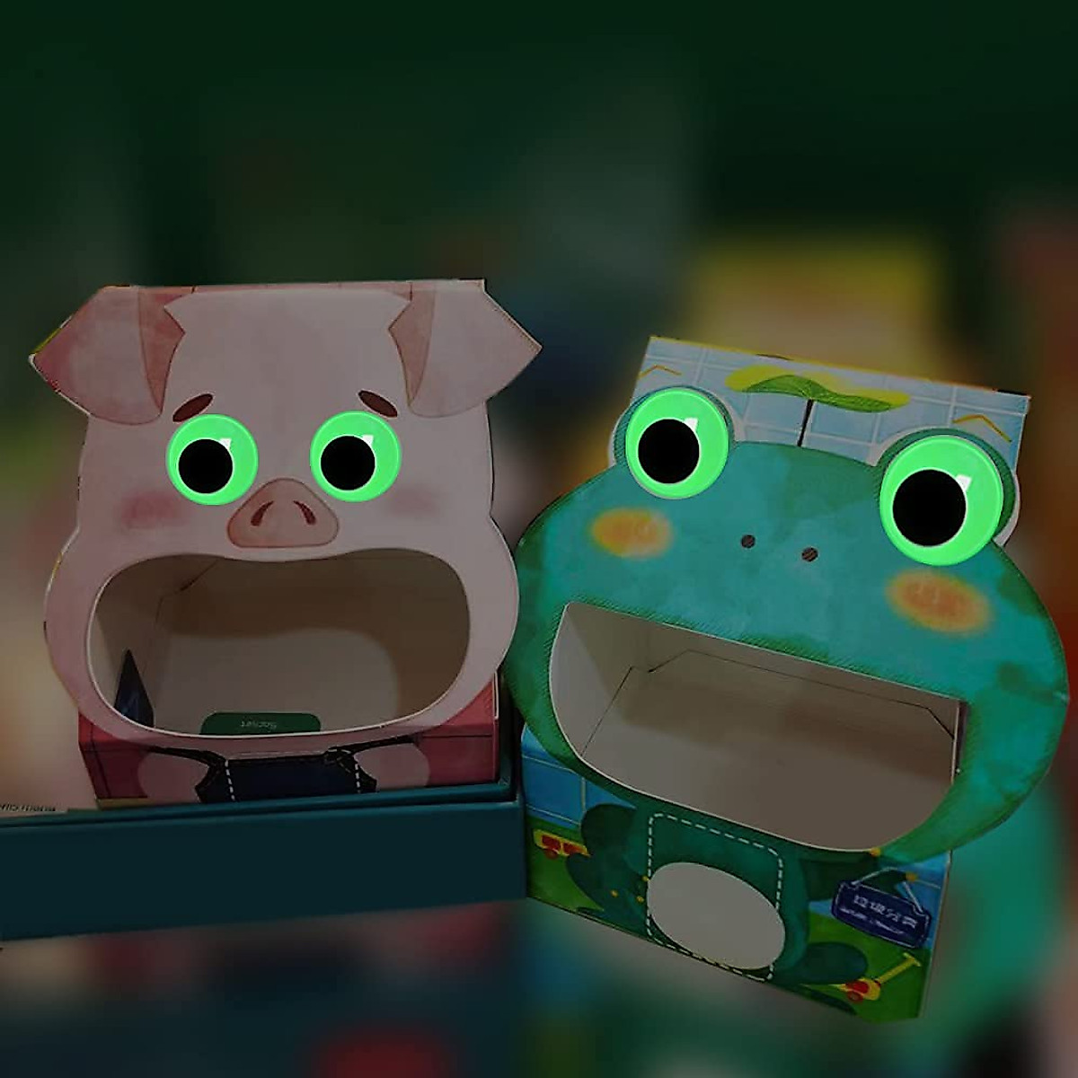 Vanteexpro 1200 Pieces Googly Wiggle Eyes Luminous Wiggle Eyes with Self Adhesive for DIY Crafts 1200 Pieces Muti Sizes