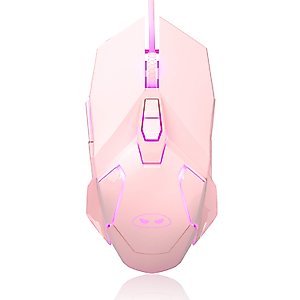 MageGee G10 Gaming Mouse Wired, 7 Colors Breathing LED Backlit Gaming Mouse, 6 Adjustable Speeds, Ergonomic Optical Computer Mouse with 7 Buttons for Windows PC Gamers
