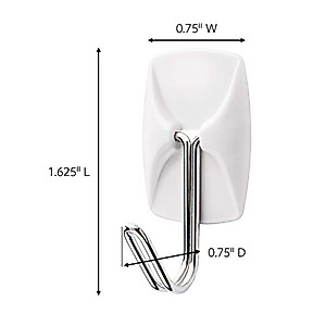 Scotch-Brite Pot Pan & Dish Brush (4 Count) + Command Small Wire Hooks, White (4 Hooks, 5 Strips)