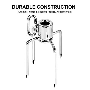 Apromise Rotisserie Forks - Heavy Duty Rotisserie Meat Forks (2 Pieces) | Fit for 1/2-Inch Hexagon & 3/8-Inch and 5/16-Inch Square Rotisserie Spit Rods and Round Spits