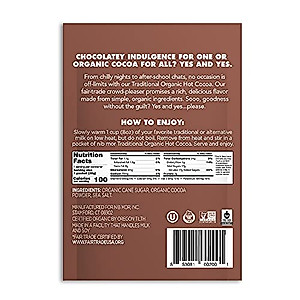 nib mor Vegan Hot Chocolate Packets or Cold Drinking Chocolate Mix | Traditional | Pack of 12 Satchets | Gluten Free, Organic Hot Cocoa