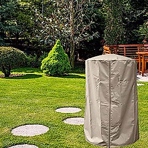 YaptheS Patio Heater Cover, Patio Heater Cover for Electric Heaters Strong and Waterproof Oxford Fabrics for Outdoor/Garden Beige, Patio Heater