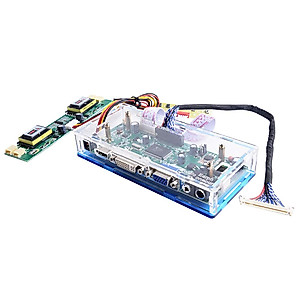 GeeekPi NT68676 Case Kit, HDMI+VGA+DVI+Audio Input LCD Controller Driver Board or HSD190MEN4 M170EN06 17" 19" 1280x1024 4CCFL 30Pins LCD Panel + Acrylic case Fit for Arcade1Up Monitor
