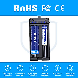 XTAR FC2 2A Battery Charger 18650 26650 Protected unprotected 21700 charger