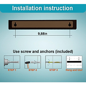 SimpleUsefulThings 12 Inch Black Knife Magnetic Strip Use as Magnetic Knife Holder for Wall - Magnetic Knife Strip - Kitchen Magnetic Knife Bar Rack