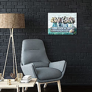 HKDGOKA Wall Decor for Bedroom - Rose Canvas Wall Art for Living Room Rustic Farmhouse Paintings Pictures Ready to Hang for Bathroom Home Decorations 11x15inch