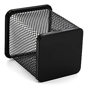 Nicunom 12 Pack Metal Pen Holder Square Mesh Pencil Holder Desk Organizer Mesh Pen Cup Pencil Cup for Desk Office Pen Organizer, Black