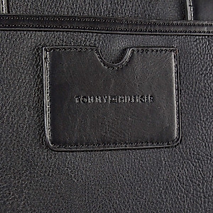 Tommy Hilfiger mens Tommy Hilfiger Leo Briefcase, Black, OS US