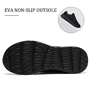 HIIGYL Womens Running Shoes Lightweight Breathable Walking Sneakers Athletic Workout Gym Tennis Shoes All Black Size 9