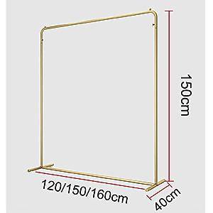 Iron Continental Clothes Rail,Strong Shelf Multifunctional Clothing Tidy Rail, Fashion/Golden / 120cm