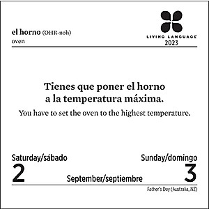 Living Language: Spanish 2023 Day-to-Day Calendar: Daily Phrase & Culture