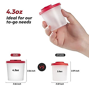 Salt and Pepper Shakers Set of 2 - Jelife 4.3oz Salt Shaker with Lid Medium Airtight Plastic Spice Jar, Moisture-Proof Spice Dispenser Set to go for Travel Camping Picnic Outdoors Kitchen Lunch Boxes