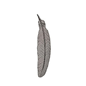 SONGBIRDTH Bookmark Electroplating Brass Exquisite Feather Bookmark Stationery for Daily Black A