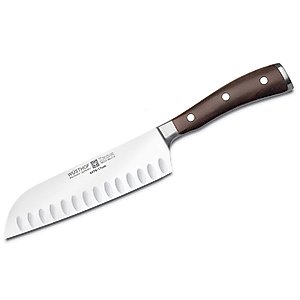 WÜSTHOF IKON Blackwood 7" Hollow Edge Santoku Knife